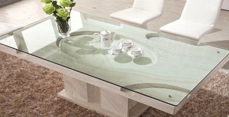 Custom Glass Tabletop | Beveled | Flat Polished | Seamed Edge